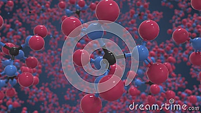 Tetranitromethane Molecule Made with Balls, Isolated Molecular Model ...