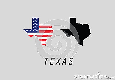 Texas Outline Map State Borders Vector Illustration | CartoonDealer.com ...