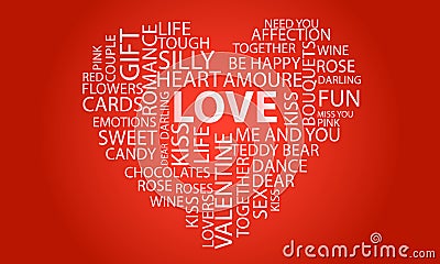 Text Art Heart Stock Photo - Image: 28543540
