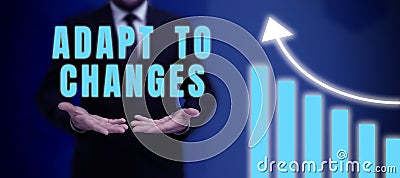 Text Caption Presenting Adapt To Changes. Word For Embrace New ...