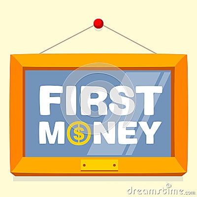 Text First Money Frame Royalty-Free Stock Photography | CartoonDealer ...