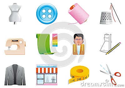 Textile Icons Stock Photo - Image: 24917540