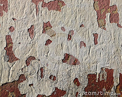 Chipped Wall Texture In White And Terracotta Royalty-Free Stock Image ...