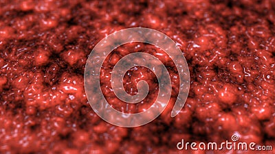 Texture Of Brain Tissue, Organic Surface And Blood Vessels, Animation ...