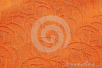 Texture Of Orange Brocade Fabric Royalty Free Stock Photography - Image ...