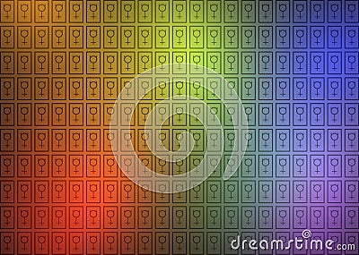 Texture With Symbol Of Planet Mercury In Rectangle, Showy Background ...