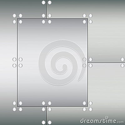 Textured Metal Plates With Rivets. Vector Illustration | CartoonDealer ...