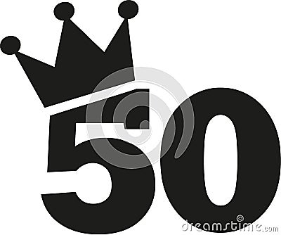 50th Birthday Number Crown Royalty-Free Stock Photo | CartoonDealer.com ...