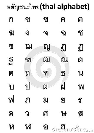Thai Alphabet Stock Vector - Image: 60942313