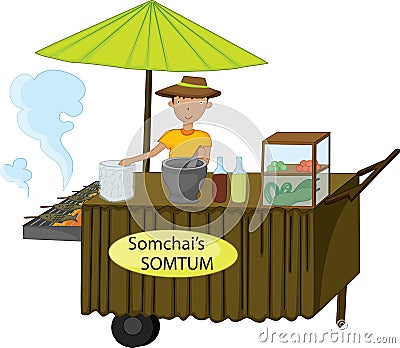 Street Food Fish Stock Illustrations – 2,103 Street Food Fish Stock ...