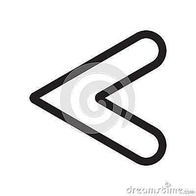 Is Less Than Sign Icon Vector Sign And Symbol Isolated On White ...