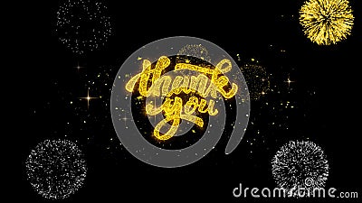 Thank You Text Sparkler Glitter Sparks Firework Loop Animation Stock ...