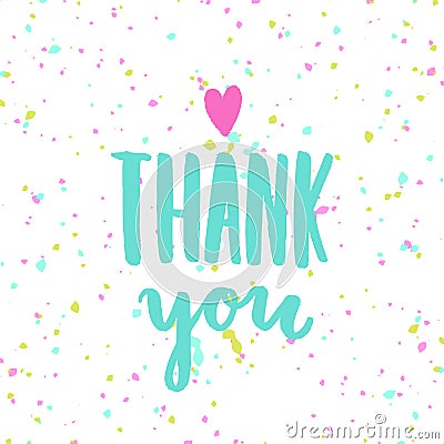 Thank You Print. Vector Lettering. | CartoonDealer.com #81076761