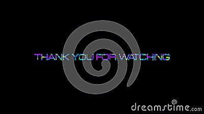 THANK YOU for WATCHING Glitch Text Effect Stock Video - Video of ...