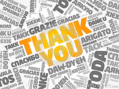 Thank You Word Cloud In Different Languages Stock Photography ...