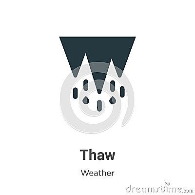 Thaw Vector Icon On White Background. Flat Vector Thaw Icon Symbol Sign ...
