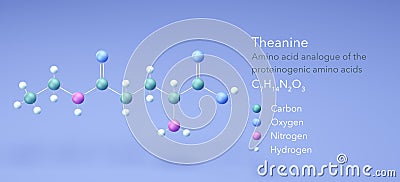 Theanine, Molecular Structures, Amino Acid, 3d Model, Structural ...
