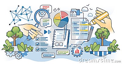 Thematic Analysis For Qualitative Data Research Outline Hands Concept ...