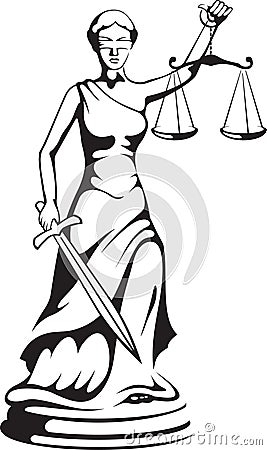 Themis - A Goddess Of Justice Cartoon Vector | CartoonDealer.com #14069641