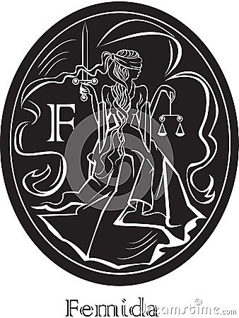 Themis - Oval Frame Cartoon Vector | CartoonDealer.com #22004001