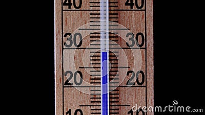 Thermometer in Summer Falling Temperature Stock Footage - Video of ...