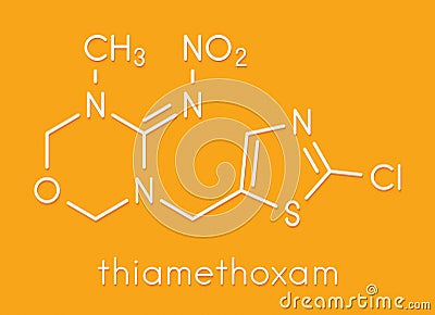Thiamethoxam Insecticide Molecule Neonicotinoid Class. Skeletal Formula ...