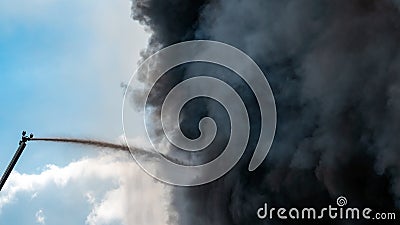 Thick Black Acrid Smoke On The Sky Background Royalty-Free Stock ...