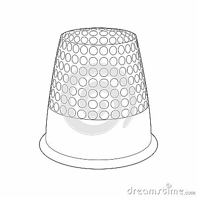 Thimble Icon, Outline Style Stock Vector - Image: 82482872