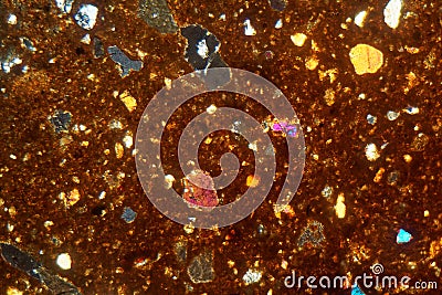 Thin Section Of A Brick Under The Microscope Stock Photo ...