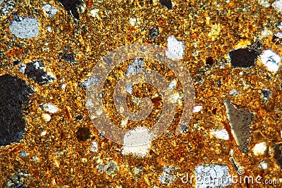 Thin Section Of A Brick Under The Microscope Stock Image ...