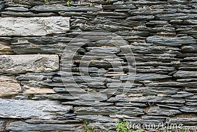 Thin Stone Stacked Wall Stock Photo - Image: 74181740