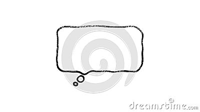 Thinking Cartoon Cloud Bubble Sketch Doodles Being Animated. Hand-drawn ...