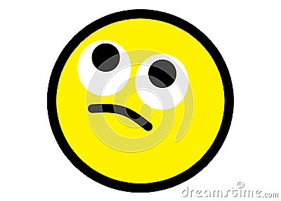 A Thinking Considering Pondering Expression Smiley Emoticon White ...