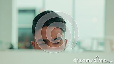 Thinking, Corporate Work and Man Reading on a Computer, Email ...