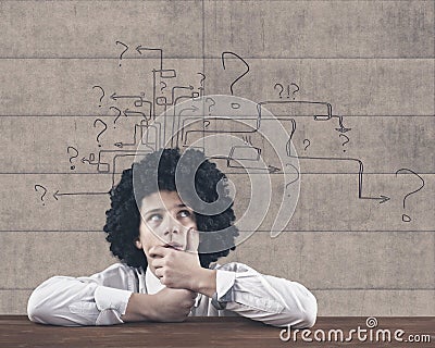 Thinking Man With Question Mark Royalty-Free Stock Photography ...