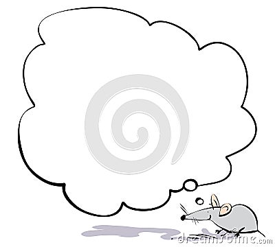 Thinking Mouse Cartoon Vector | CartoonDealer.com #43676873