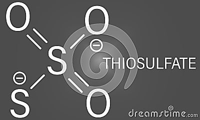 Thiosulfate Anion, Chemical Structure. Skeletal Formula. Vector ...