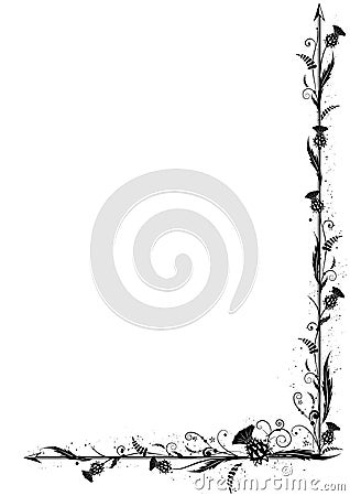 Thistle Border Vector Illustration | CartoonDealer.com #94230944