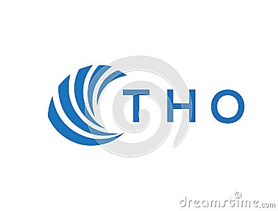 THO Letter Logo Design On White Background. THO Creative Circle Letter ...