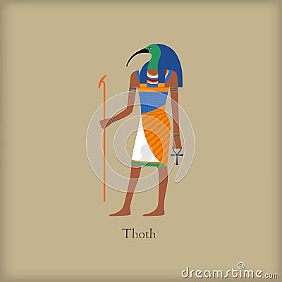 Thoth - God Of Wisdom And Knowledge Icon Cartoon Vector | CartoonDealer.com #79536731