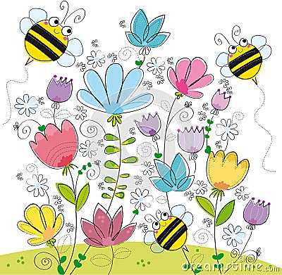 Three Bees Stock Photography - Image: 24876952