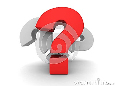 Three Big Question Marks On White Background Stock Illustration - Image ...
