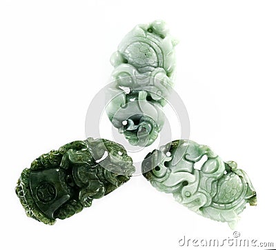 Three Burma Jade Leo Carving Royalty-Free Stock Image | CartoonDealer ...