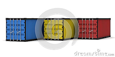 Three Cargo Container Royalty-Free Stock Photo | CartoonDealer.com ...