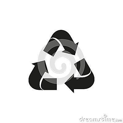 The Three Chasing Arrows Of The Universal Recycling Symbol. Flat Vector ...