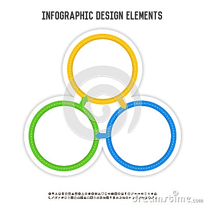 Three Circle Infographics Royalty Free Stock Photos - Image: 36898248