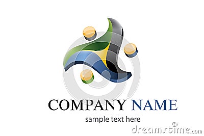 Three Colors Logo Cartoon Vector | CartoonDealer.com #17718185