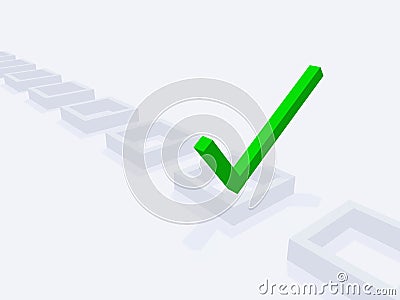 Three Dimension Check Mark Stock Image | CartoonDealer.com #25825711