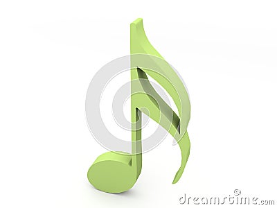 Three Dimensional Green Musical Note Royalty-Free Stock Image ...