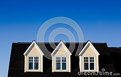 Three Dormer Windows Royalty Free Stock Photo - Image: 23507135